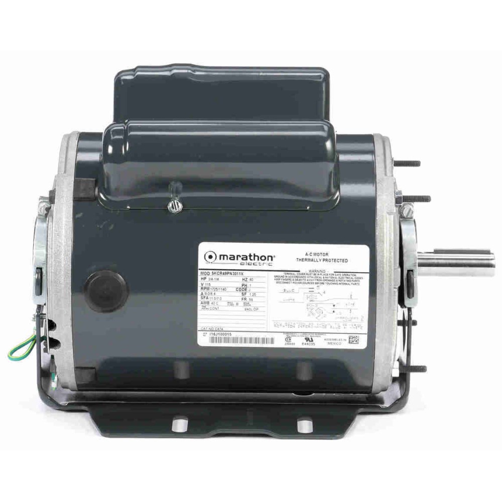Genteq 3/4-1/4 HP Capacitor Start Fan and Blower Motor | 115V | 1725/ ...
