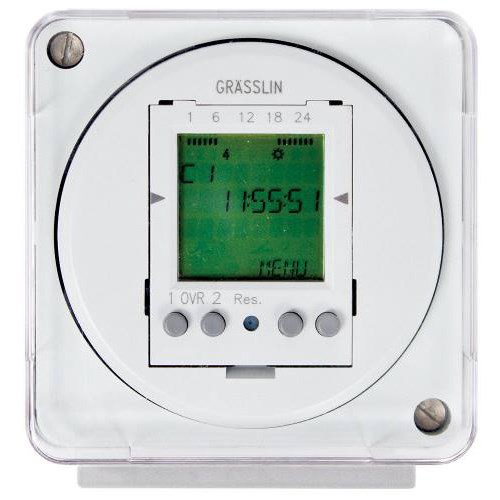 Grasslin Electronic Time Switch | 2 Channel Surface and Flush Mount ...