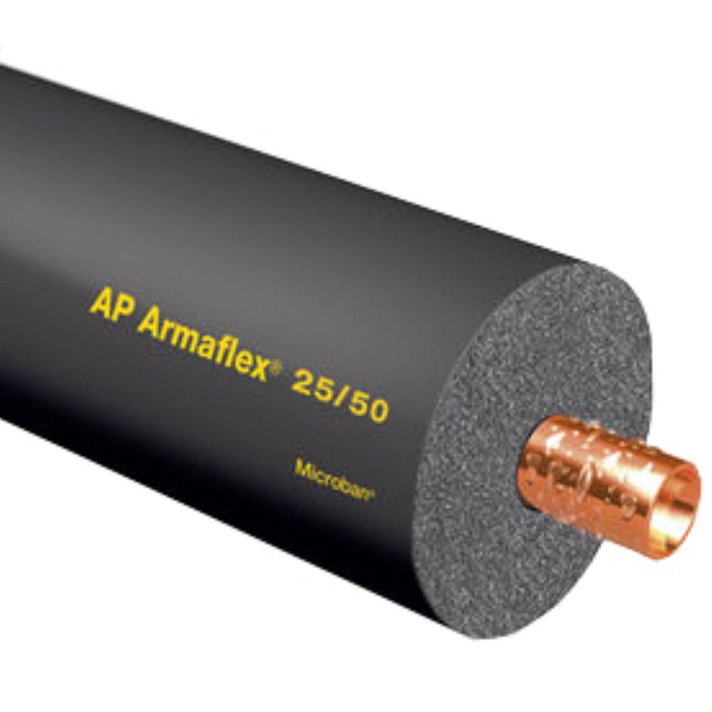 ArmaFlex 1-1/8" OD X 1/2" Wall X 6' Flexible Black Tube Insulation ...