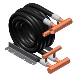 Packless 12 Ton Manifolded Spiral Copper Condenser Coil with Brackets ...